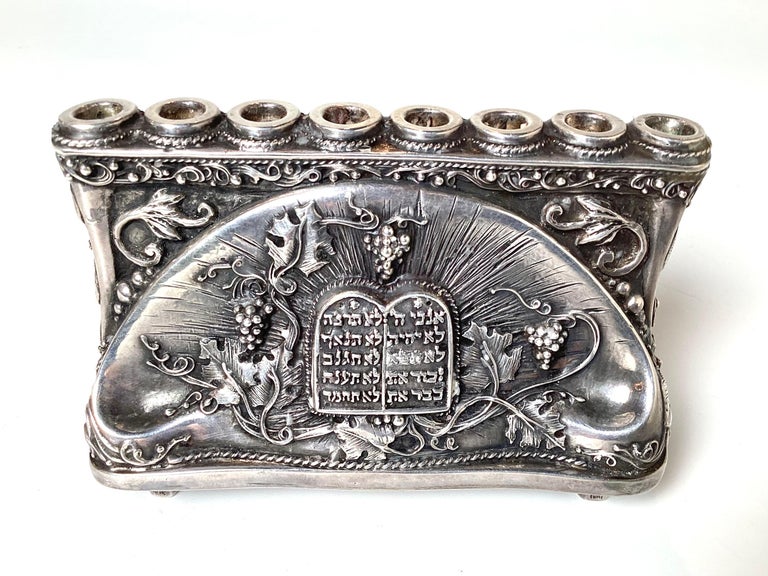 Henryk Winograd Silver Menorah For Sale at 1stDibs