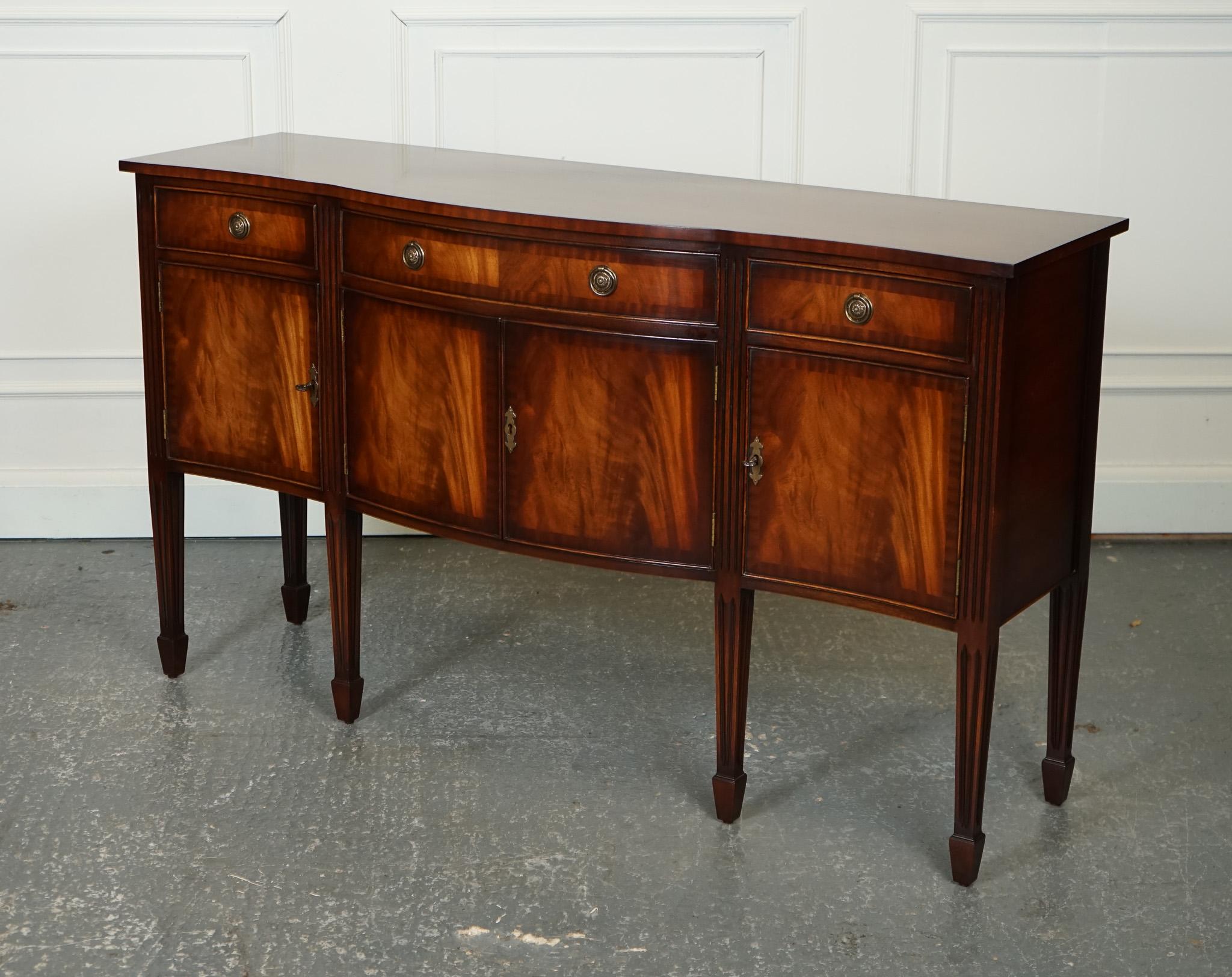 HEPPELWHiTE STYLE BEVAN FUNNELL FLAMED HARDWOOD BUFFET SIDEBOARD J1 For ...