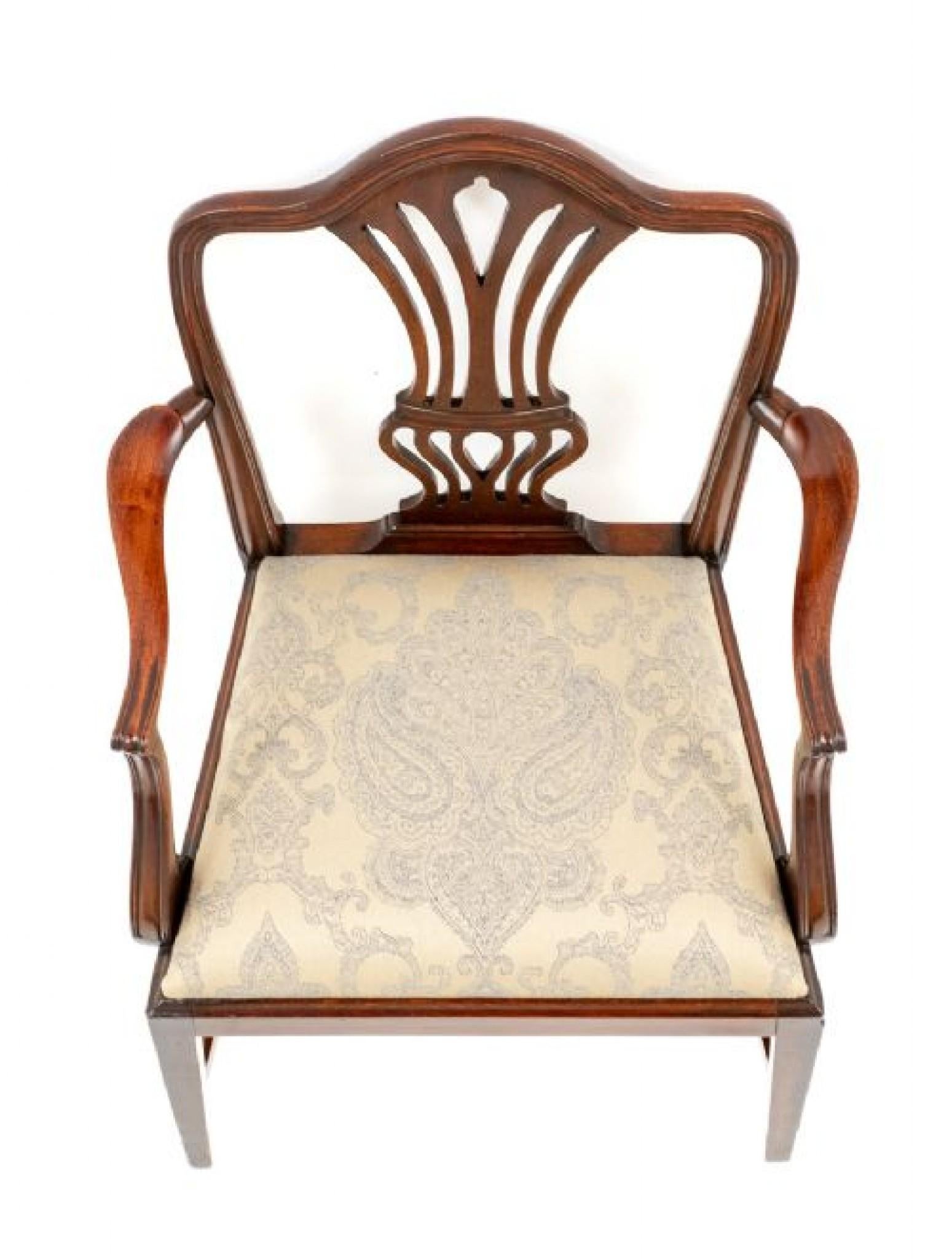 Hepplewhite Arm Chair Mahogany For Sale at 1stDibs