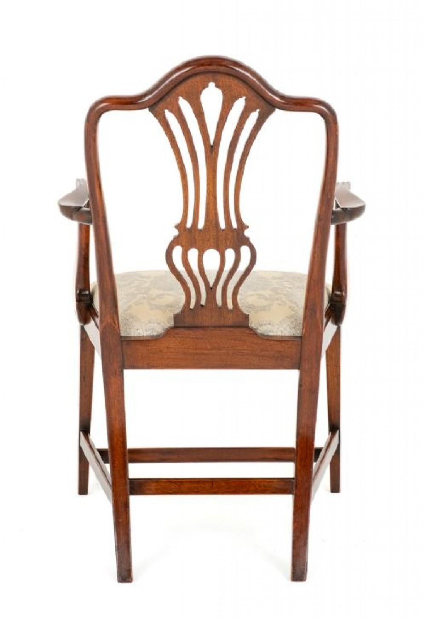 Hepplewhite Arm Chair Mahogany For Sale at 1stDibs