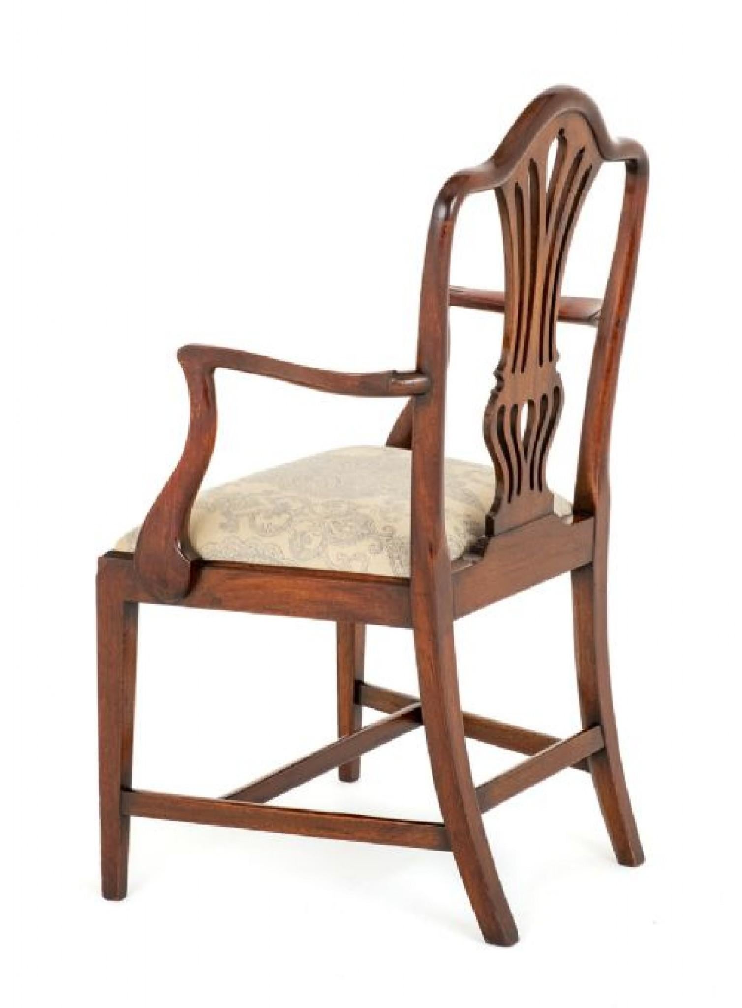 Hepplewhite Arm Chair Mahogany For Sale at 1stDibs