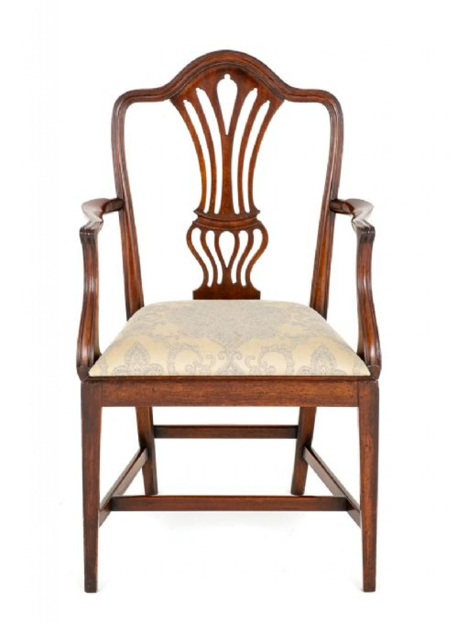 Hepplewhite Arm Chair Mahogany For Sale at 1stDibs