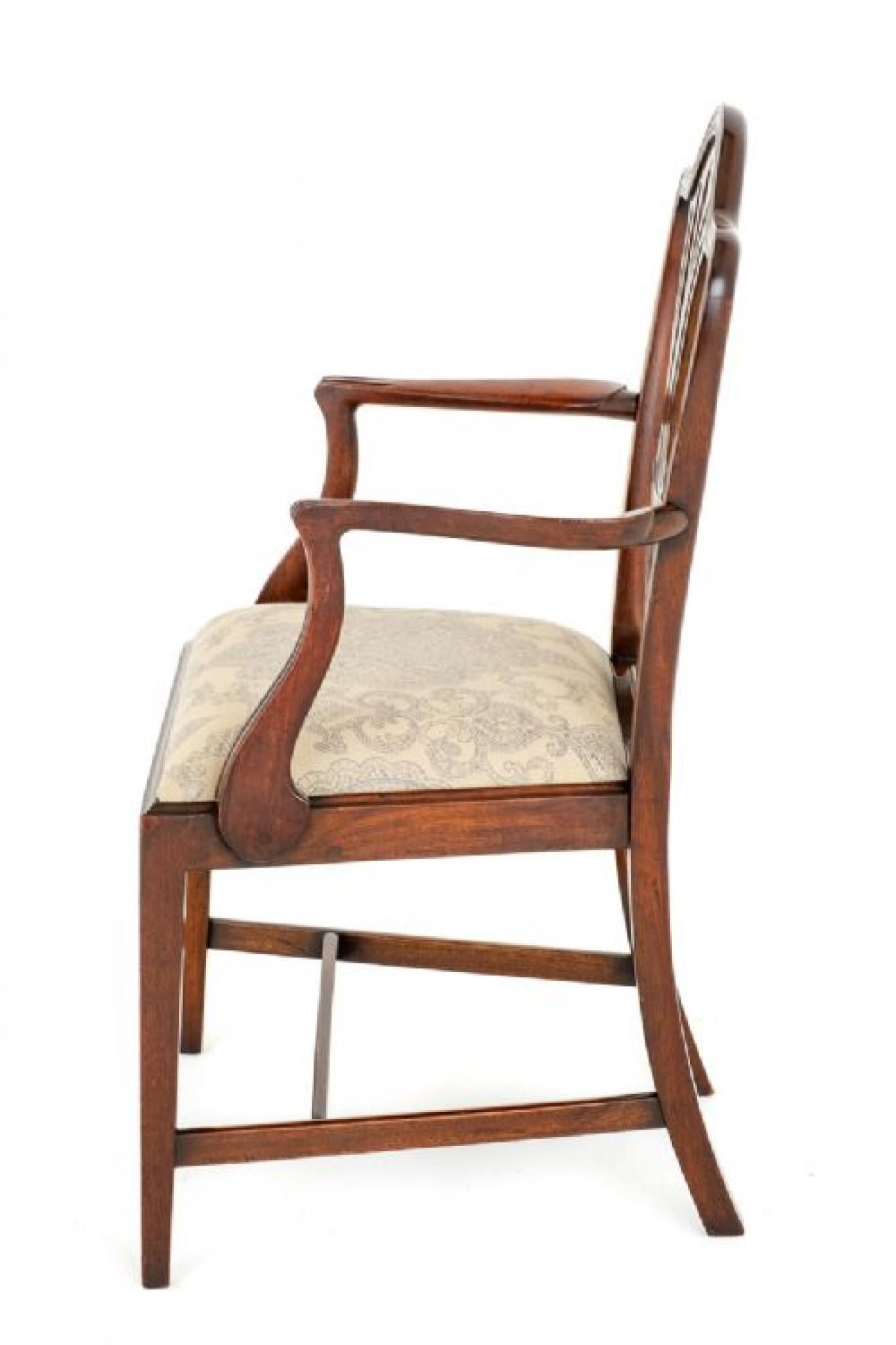 Hepplewhite Arm Chair Mahogany For Sale at 1stDibs
