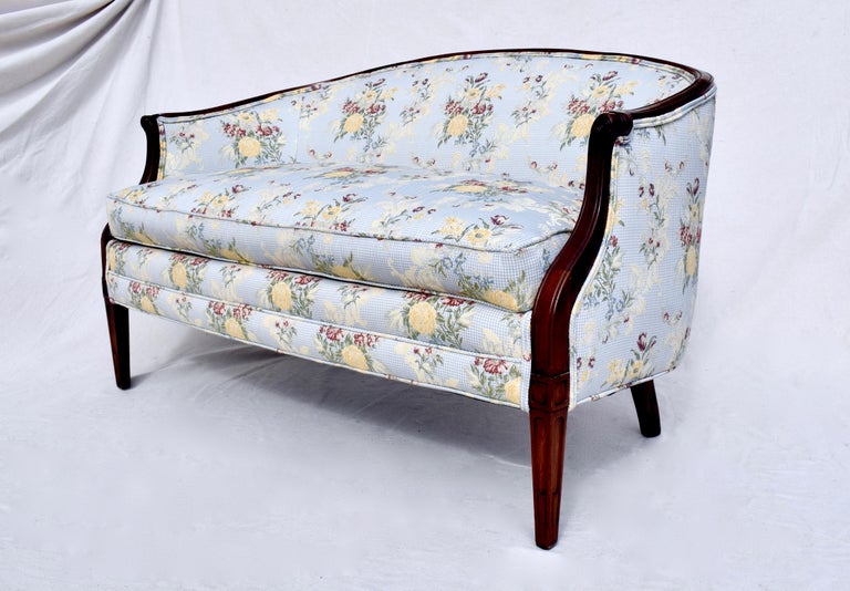 Hepplewhite Bow Back Mahogany Settee Sofa For Sale at 1stDibs