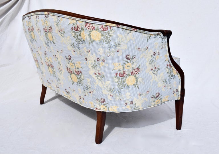 Hepplewhite Bow Back Mahogany Settee Sofa at 1stDibs