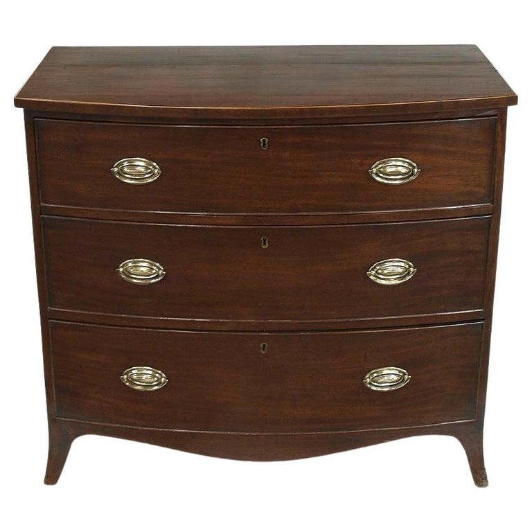 Hepplewhite Bow Front Chest For Sale at 1stDibs