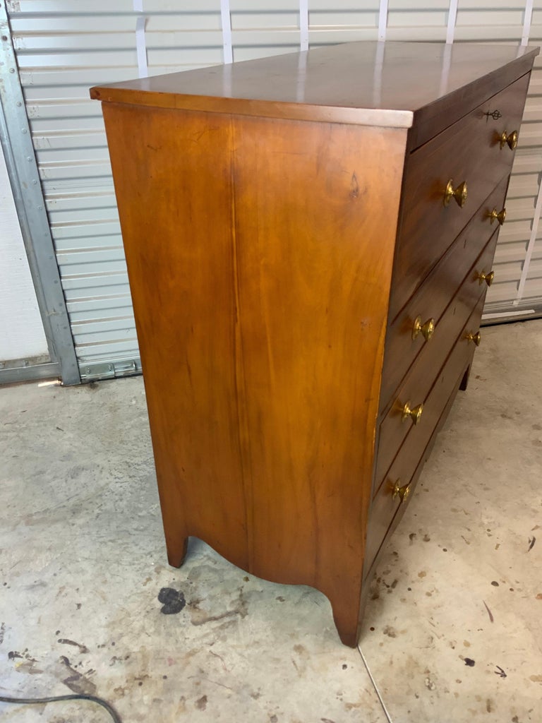 Hepplewhite Cherry Chest For Sale at 1stDibs