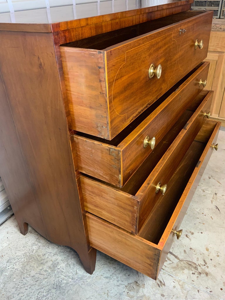 Hepplewhite Cherry Chest For Sale at 1stDibs