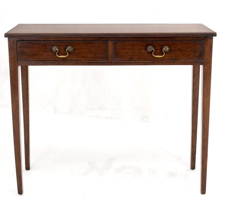 Hepplewhite Federal Style Antique Two Drawers Console Table at 1stDibs