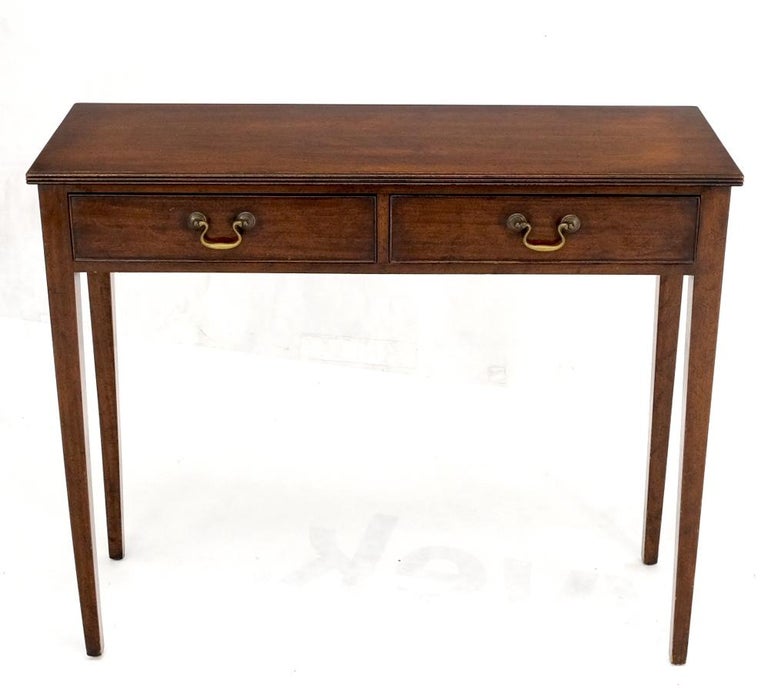 Hepplewhite Federal Style Antique Two Drawers Console Table at 1stDibs