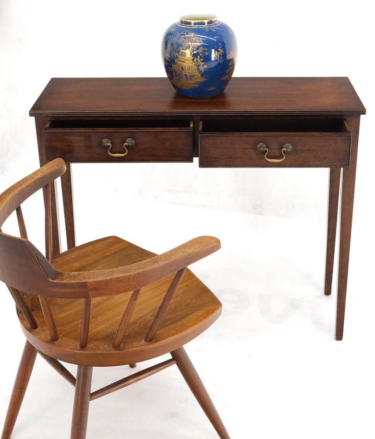 Hepplewhite Federal Style Antique Two Drawers Console Table at 1stDibs