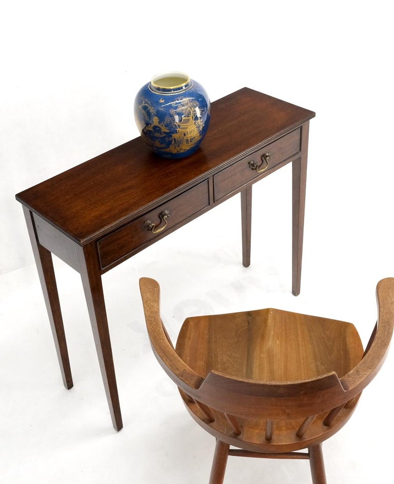 Hepplewhite Federal Style Antique Two Drawers Console Table at 1stDibs
