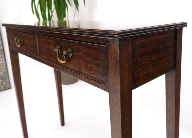 Hepplewhite Federal Style Antique Two Drawers Console Table at 1stDibs