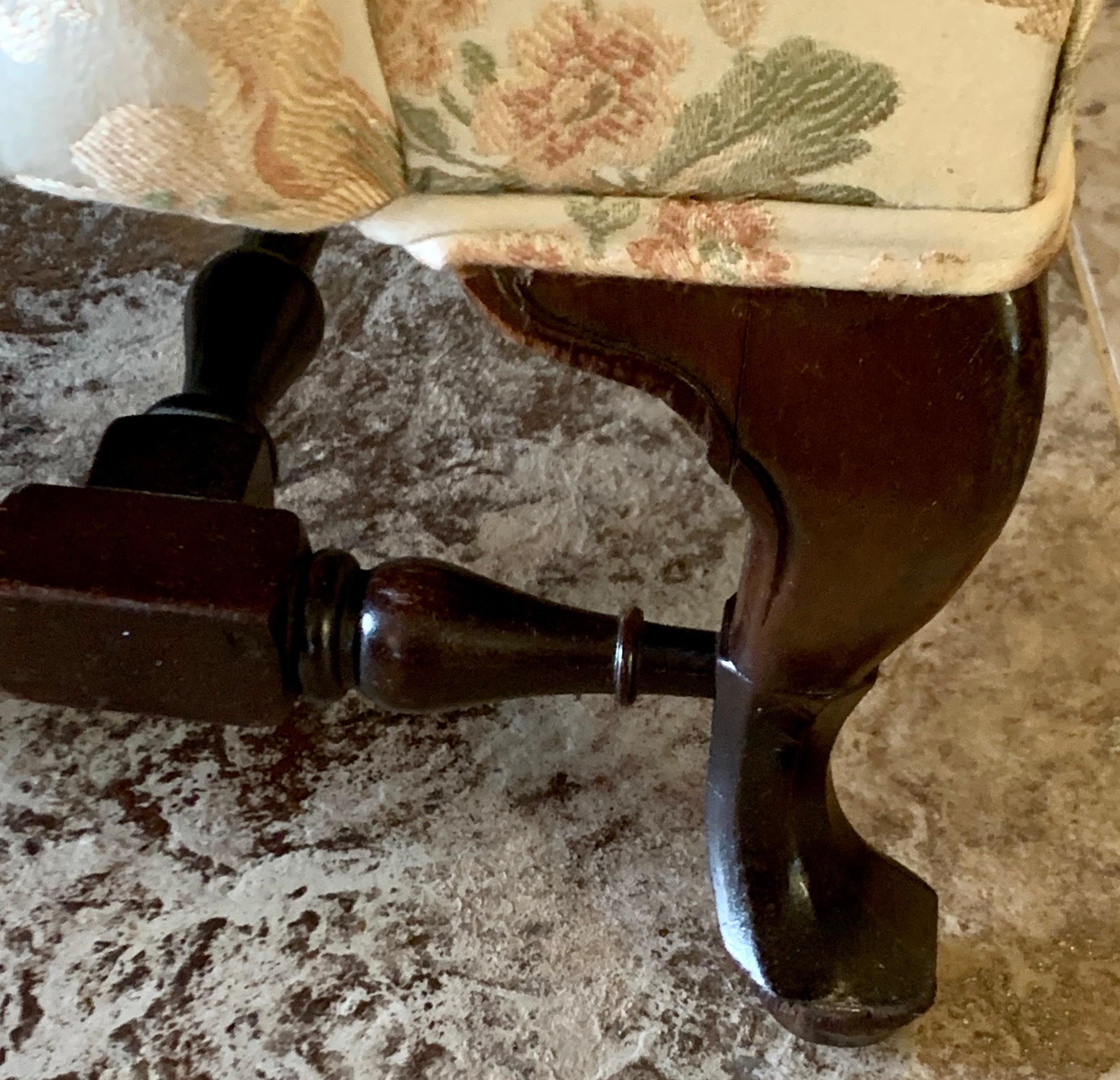 Hepplewhite Grand Wingback Armchair Newly Upholstered in Scalamandre ...