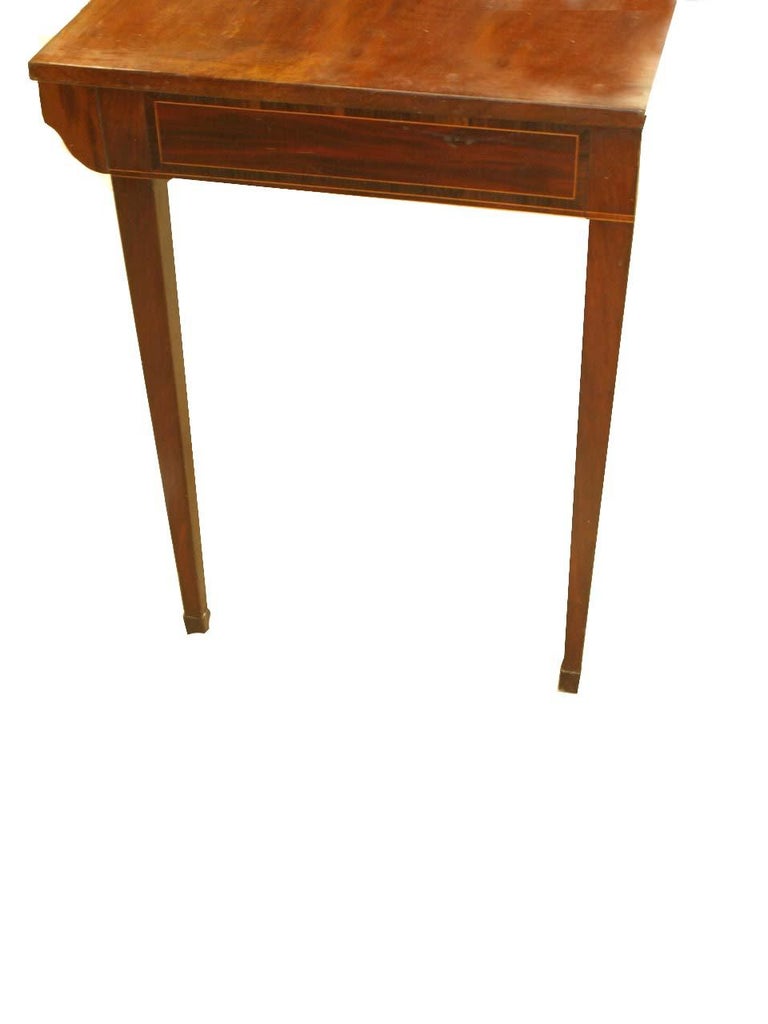 Hepplewhite Mahogany Console Table For Sale at 1stDibs