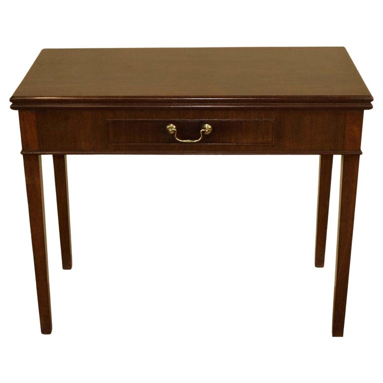 Hepplewhite Mahogany Game Table For Sale at 1stDibs