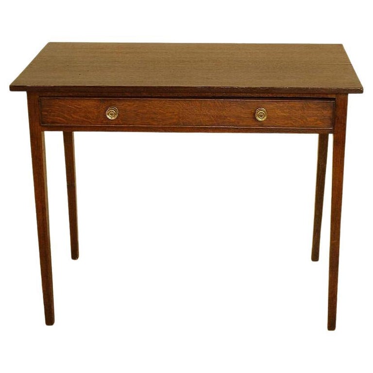 Hepplewhite One Drawer Oak Writing Table at 1stDibs