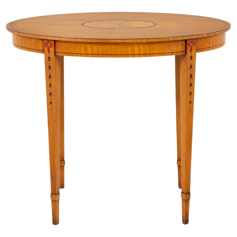Hepplewhite Side Table Satinwood Antique Occassional 1890 For Sale at ...