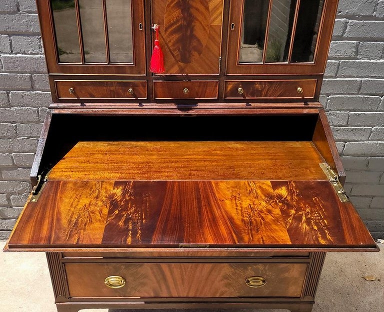 Hepplewhite Style Apprentice Miniature Secretary Chest For Sale at 1stDibs
