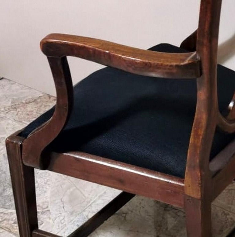 Chaise King de style Hepplewhite « Master antique » en acajou et ...