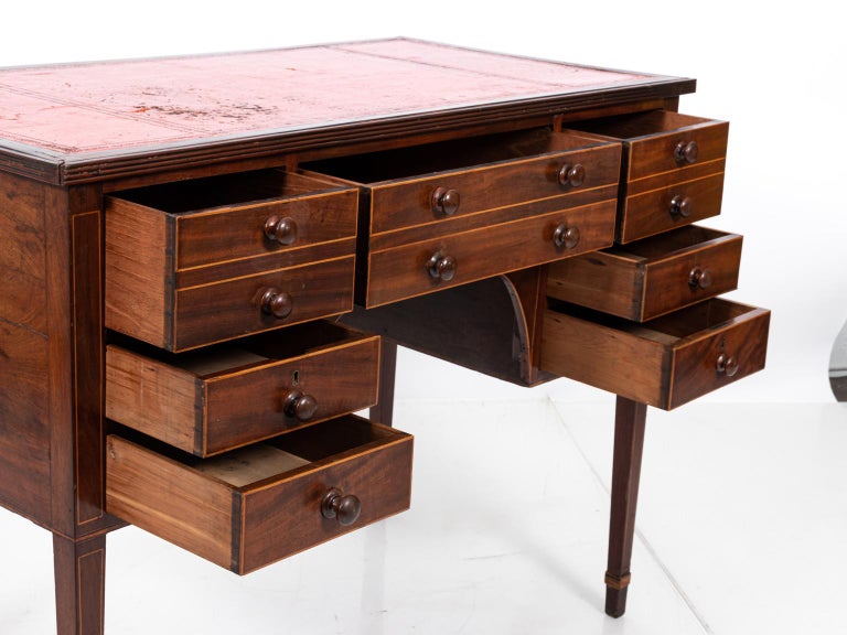 Hepplewhite Style Knee Hold Desk, circa 1880 at 1stDibs