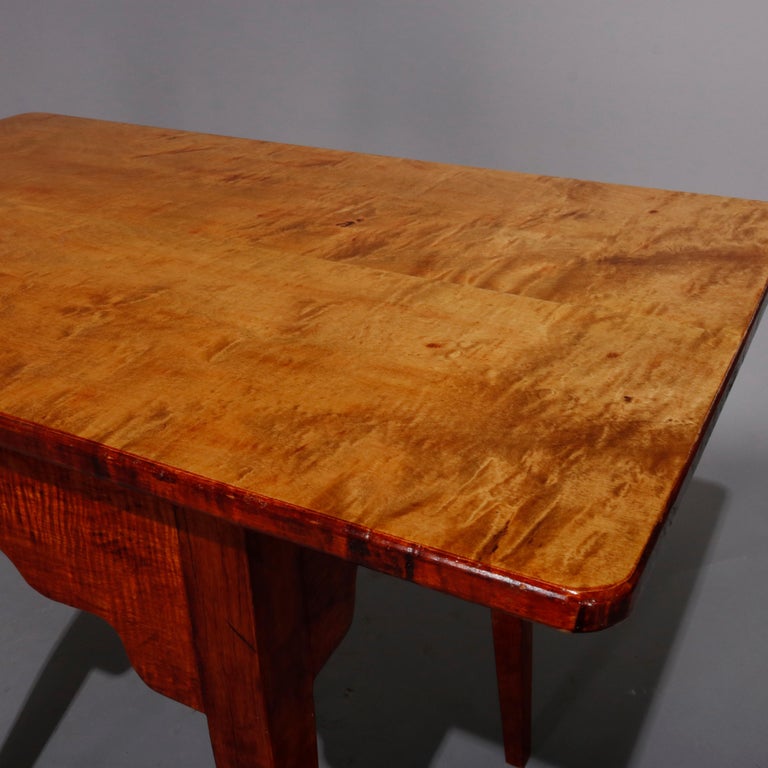 Hepplewhite Style Tiger and Birds Eye Maple Work Table, 20th Century at ...