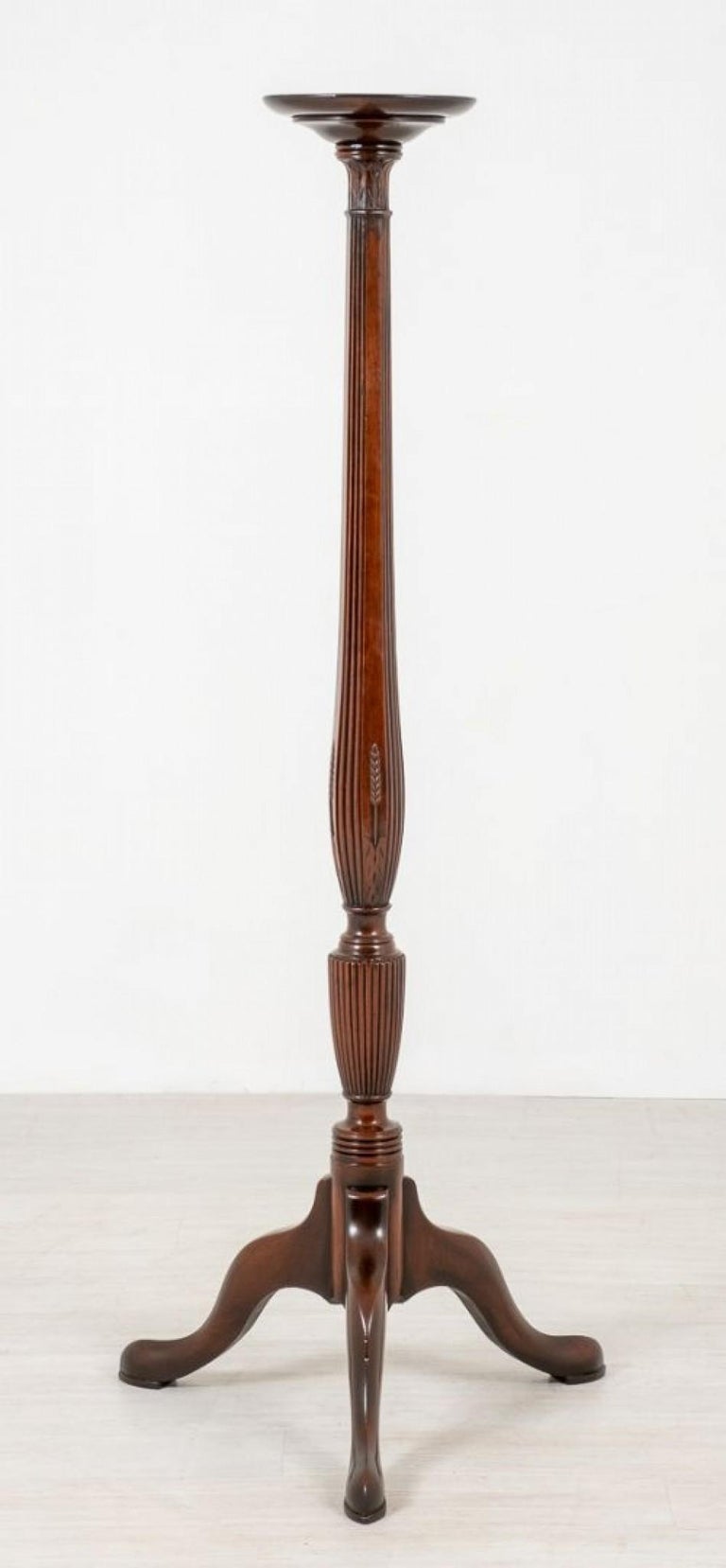 Hepplewhite Torchiere Mahogany Column Stand For Sale at 1stDibs