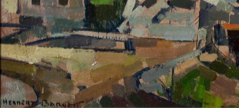 Herbert Barnett - "The Quarry," modernist oil painting on board by ...