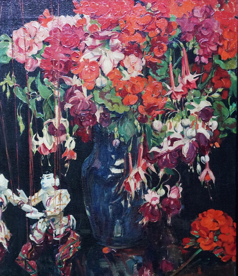 Herbert Davis Richter - Still Life of Fuchsias, Geraniums and ...