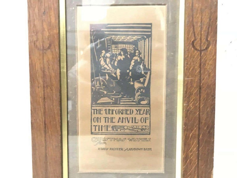 Herbert Davis Richter, Pair of Arts and Crafts Oak Pictures in the ...