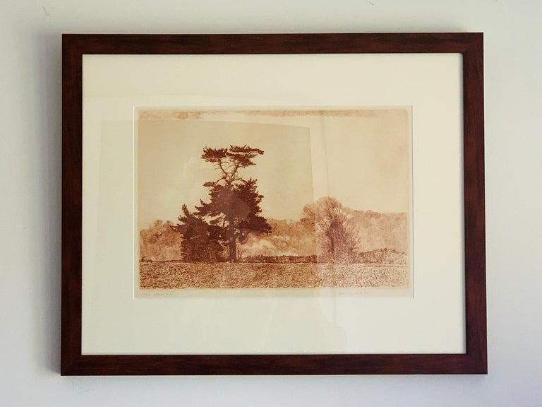 Herbert Fink, Lonesome Pine, Etching on Paper, 1979 For Sale at 1stDibs
