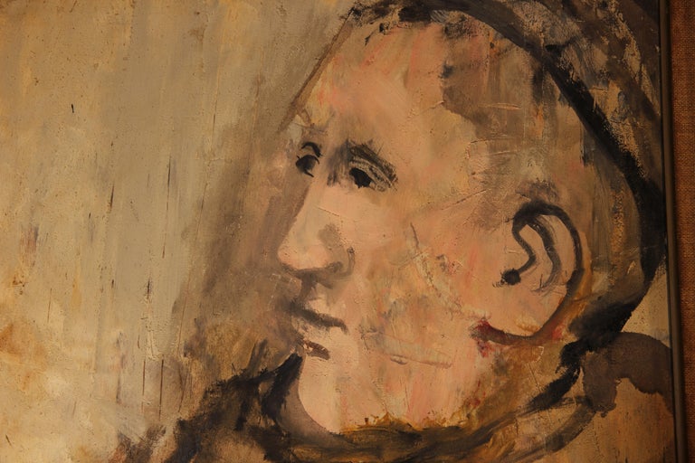 Herbert Mears - "Fisherman" Impressionist Portrait Painting at 1stDibs