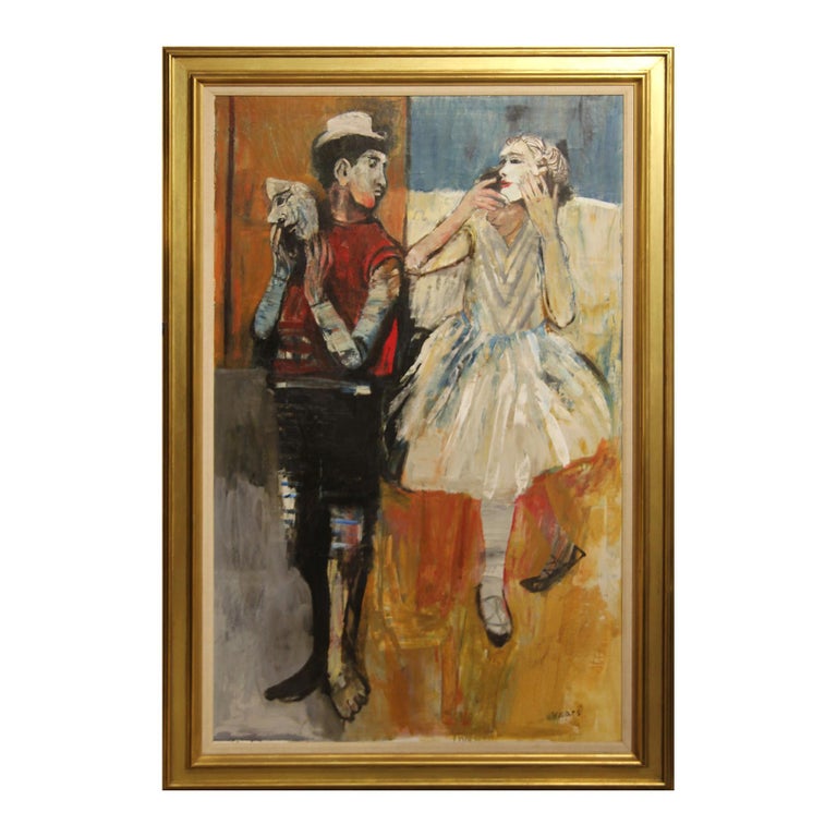 Herbert Mears - "Two Figures Unmasked" Abstract Impressionist ...