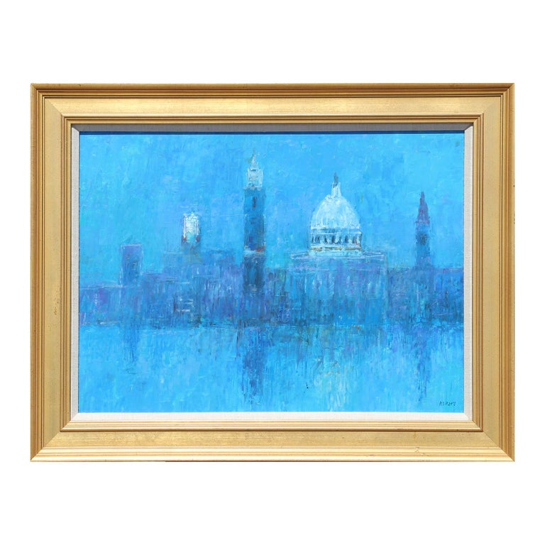 Herbert Mears - "Venice" Abstract Blue Toned Grand Canal Scene ...