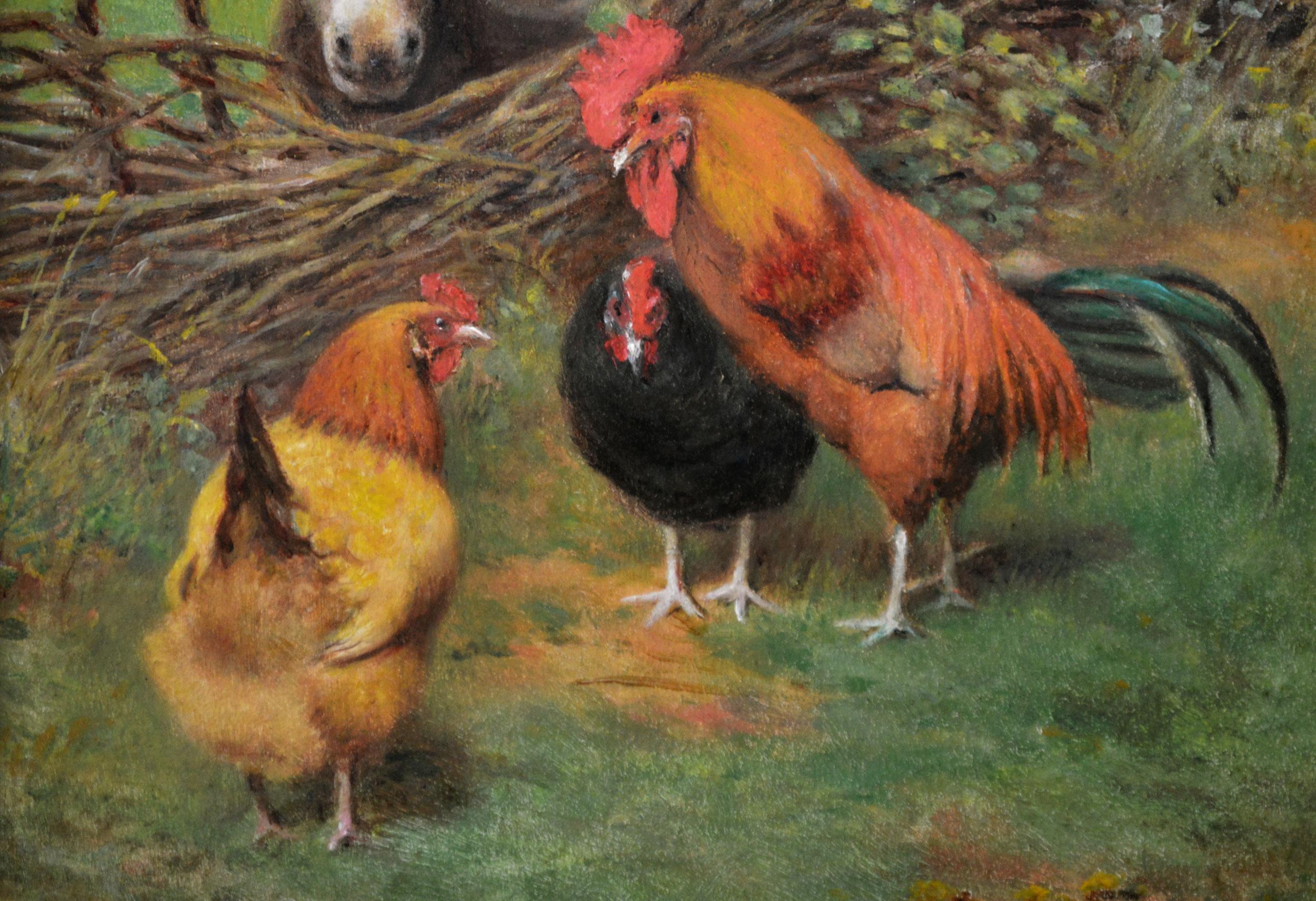 Herbert William Weekes - 19th Century genre oil painting of donkeys ...