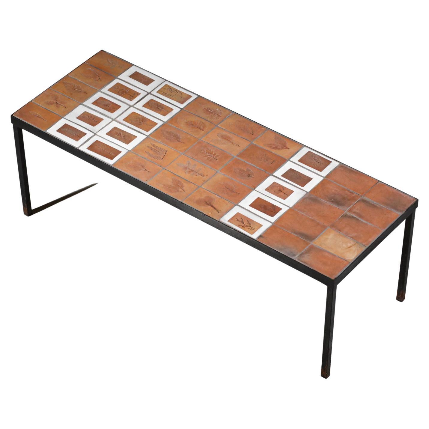 Roger Capron, Glazed Lava Tile Coffee Table at 1stDibs
