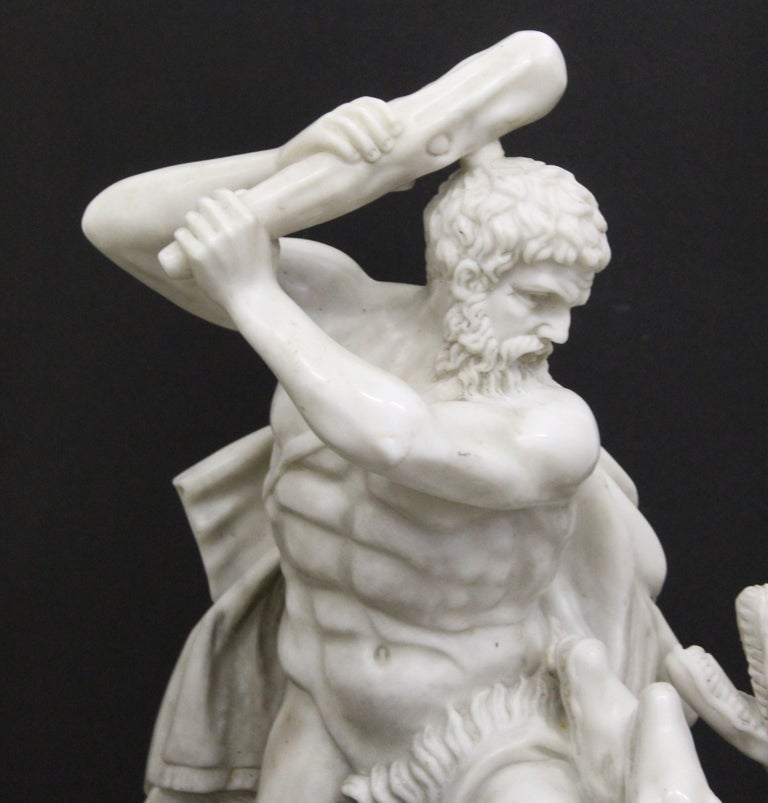 Hercules Against Hydra, Marble Sculpture For Sale at 1stDibs