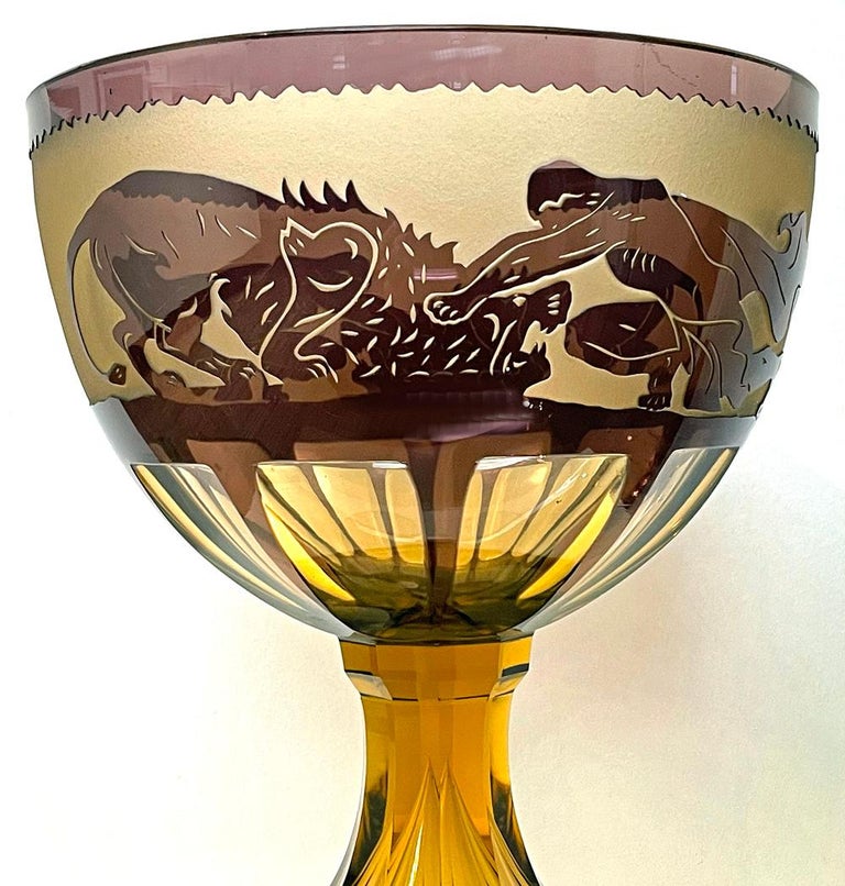"Hercules and the Erymanthian Boar," Fabulous Art Deco Footed Bowl ...