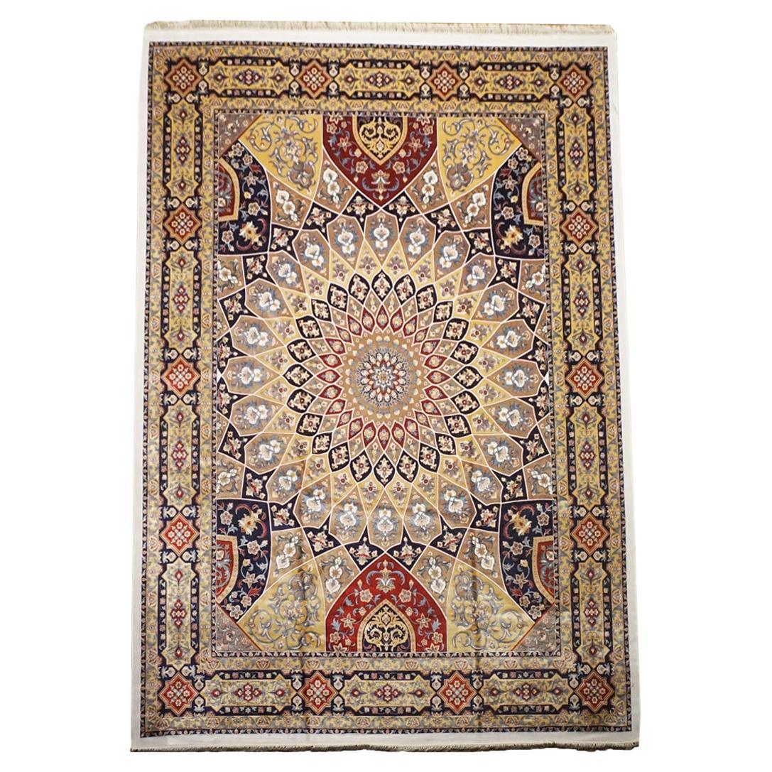 Hereke Silk Rug with Islamic Calligraphy Signed by Hereke Ozbek For ...