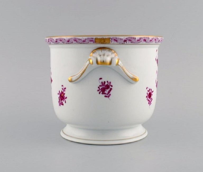 Herend Chinese Bouquet Raspberry. Two wine coolers in hand-painted ...