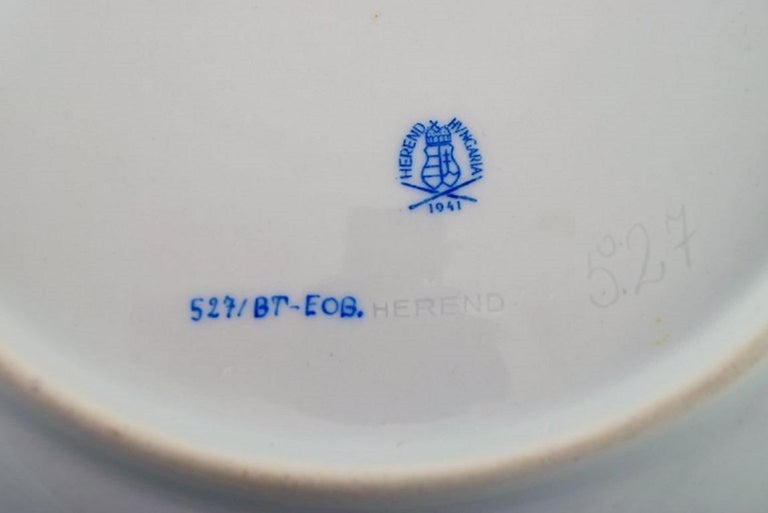Herend Dinner Plate in Hand-Painted Porcelain, Dated 1941 For Sale at ...
