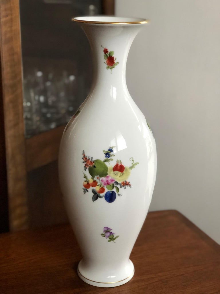 Herend Exquisite Stamped Tall Vase Handmade and Hand Painted, Hungary ...