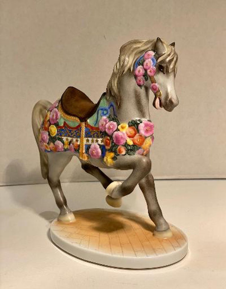 Herend Finest Quality Hand Painted Porcelain Carousel Horse Figurine ...