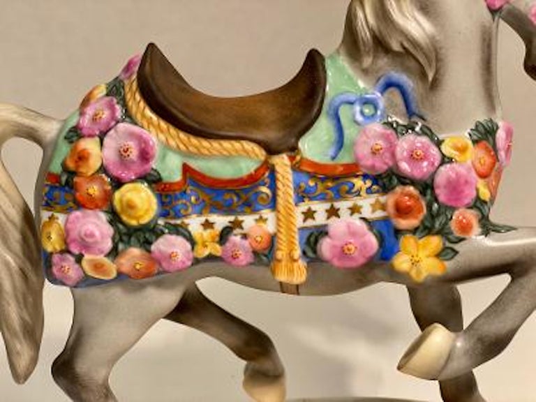 Herend Finest Quality Hand Painted Porcelain Carousel Horse Figurine ...