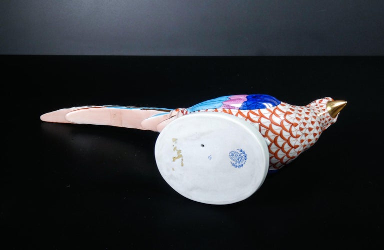 HEREND hand painted "Pheasant" in the typical fishnet style. Hungary ...