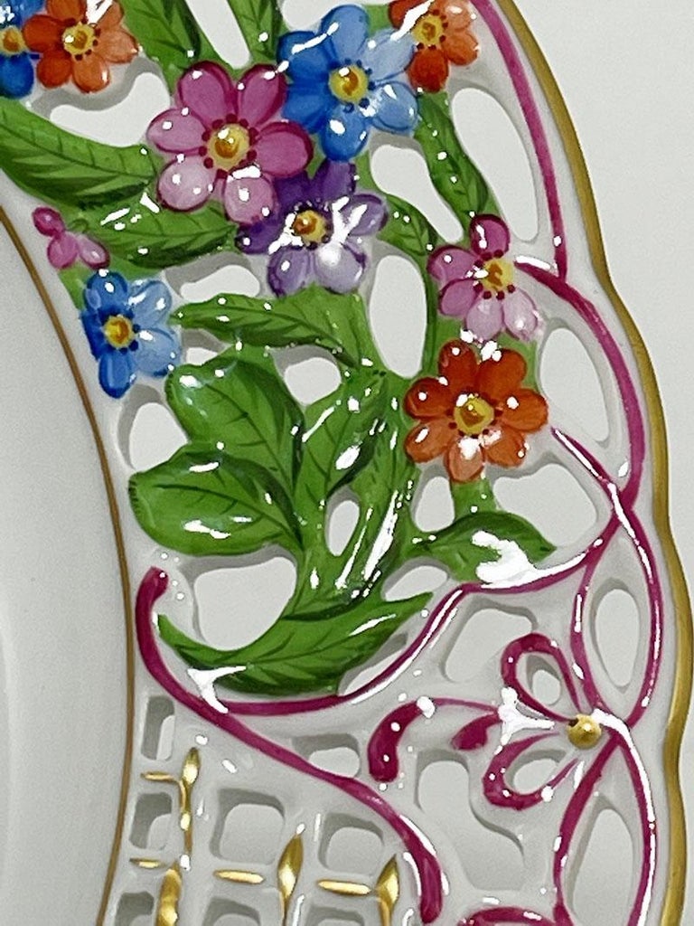 Herend Hungary Porcelain "Bouquet of Saxony" Wall Decoration Plate For ...