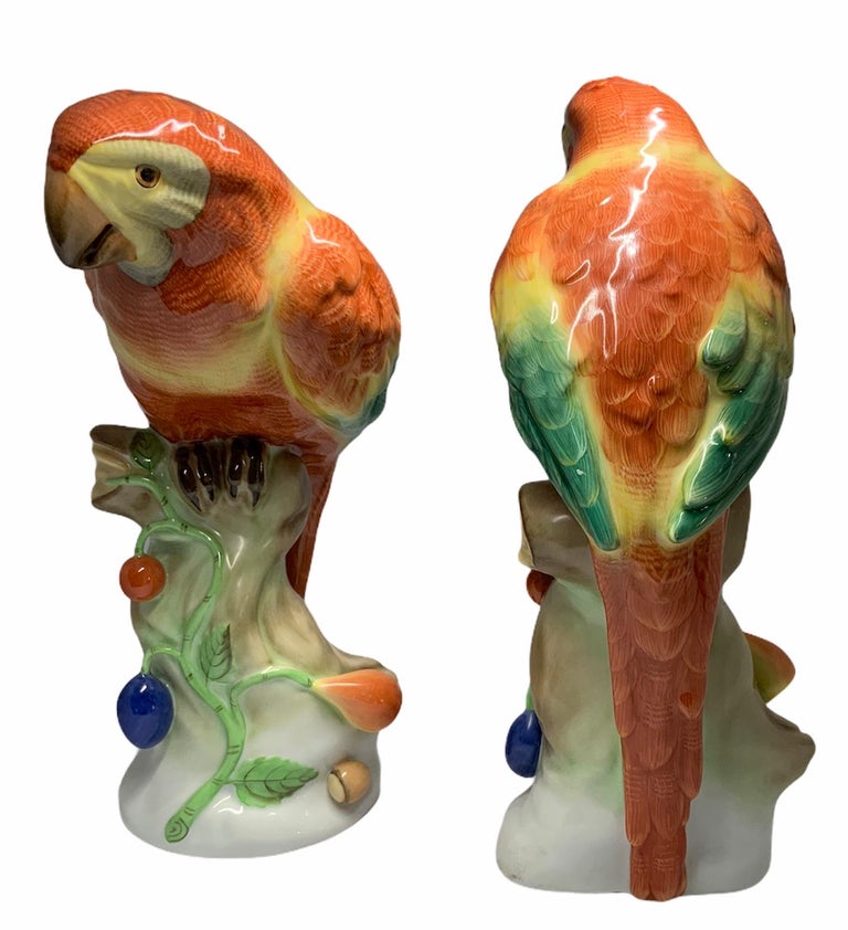 Herend Porcelain Pair of Parrots Figurines at 1stDibs | herend parrot ...
