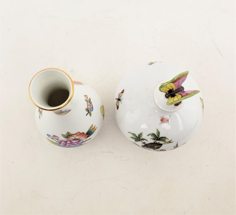 Herend Porcelain Rothschild Birds Perfume Bottle and Queen Victoria ...