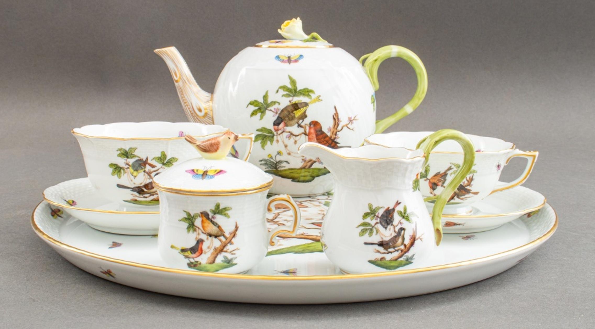 Herend Porcelain "Rothschild Birds" Tete A Tete at 1stDibs | herend china