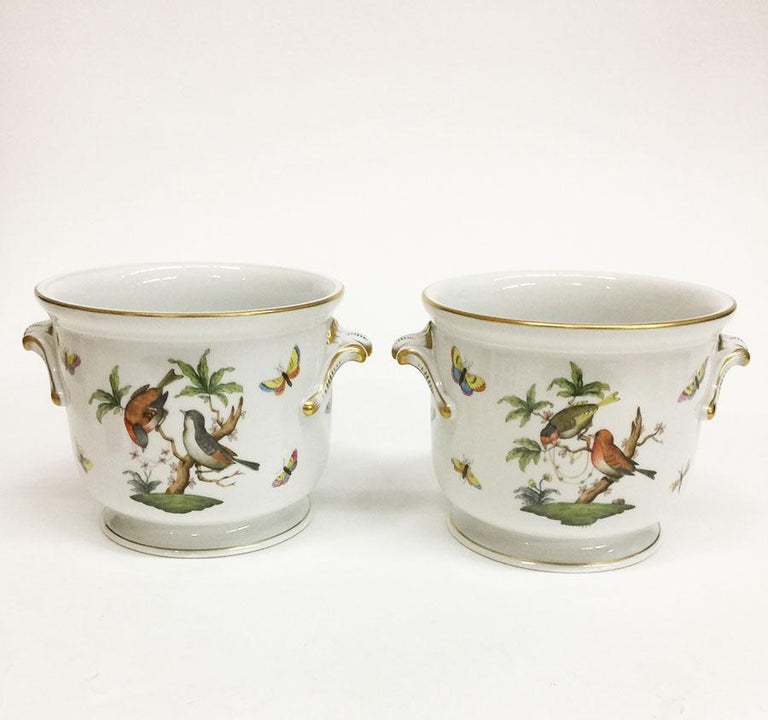 Herend Porcelain "Rothschild" Cachepots For Sale at 1stDibs